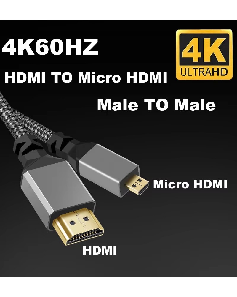 4K UHD HDMI TO MICRO HDMI 1M Cable